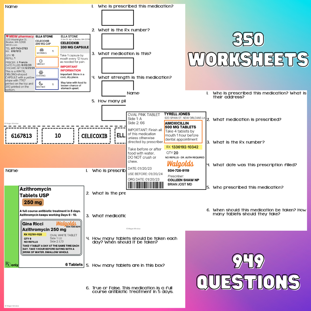 Medication MEGA BUNDLE - Functional Reading - Life Skills - Reading ...
