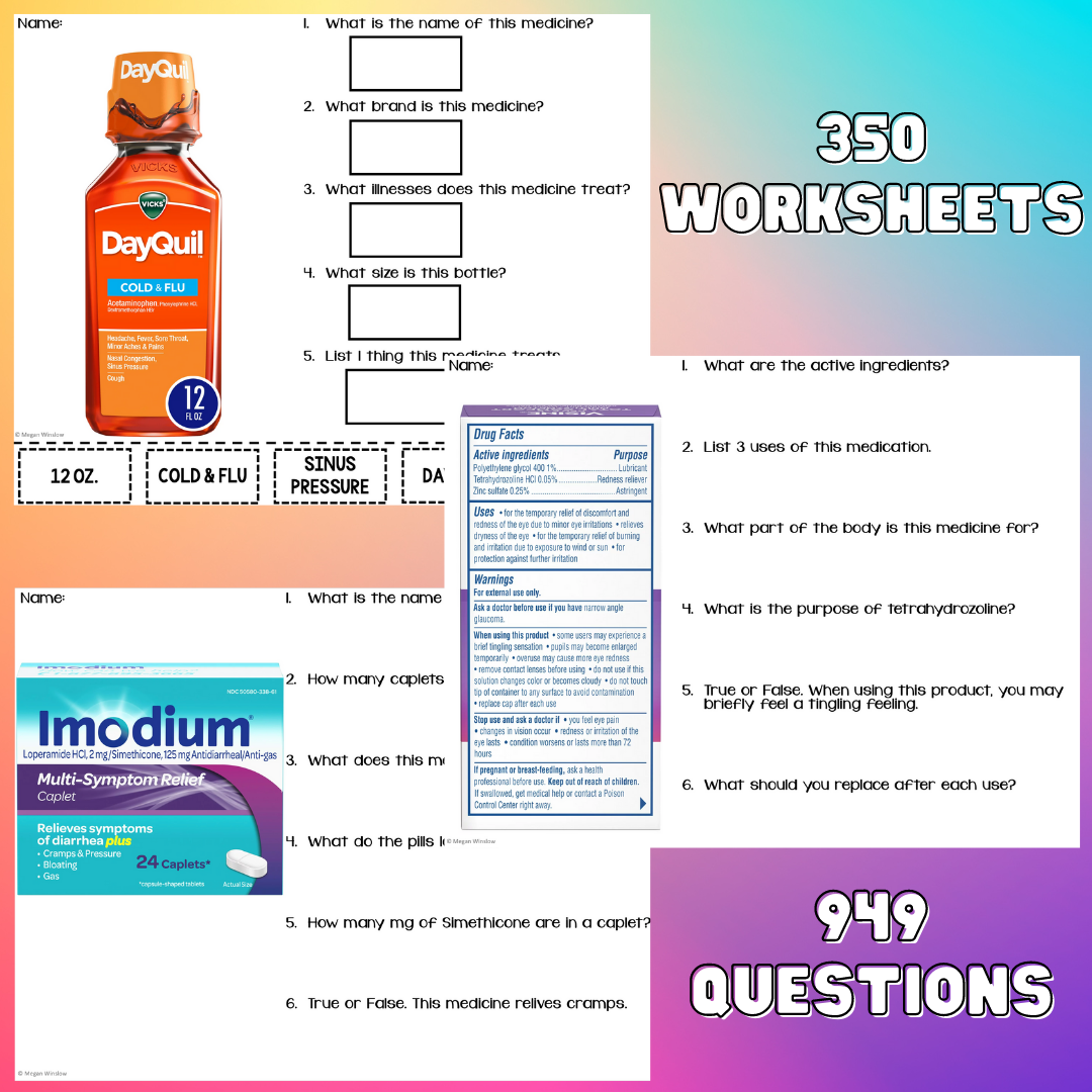 Medication MEGA BUNDLE - Functional Reading - Life Skills - Reading ...