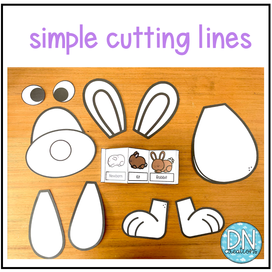 Rabbit Life Cycle Craft l Rabbit Science Craft l Bunny Craft for Easter ...