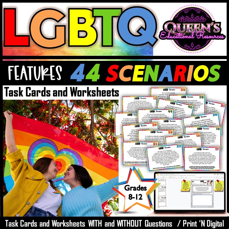 LGBTQ Reading Passage | LGBTQ Activities | LGBTQ Worksheets | Pride ...