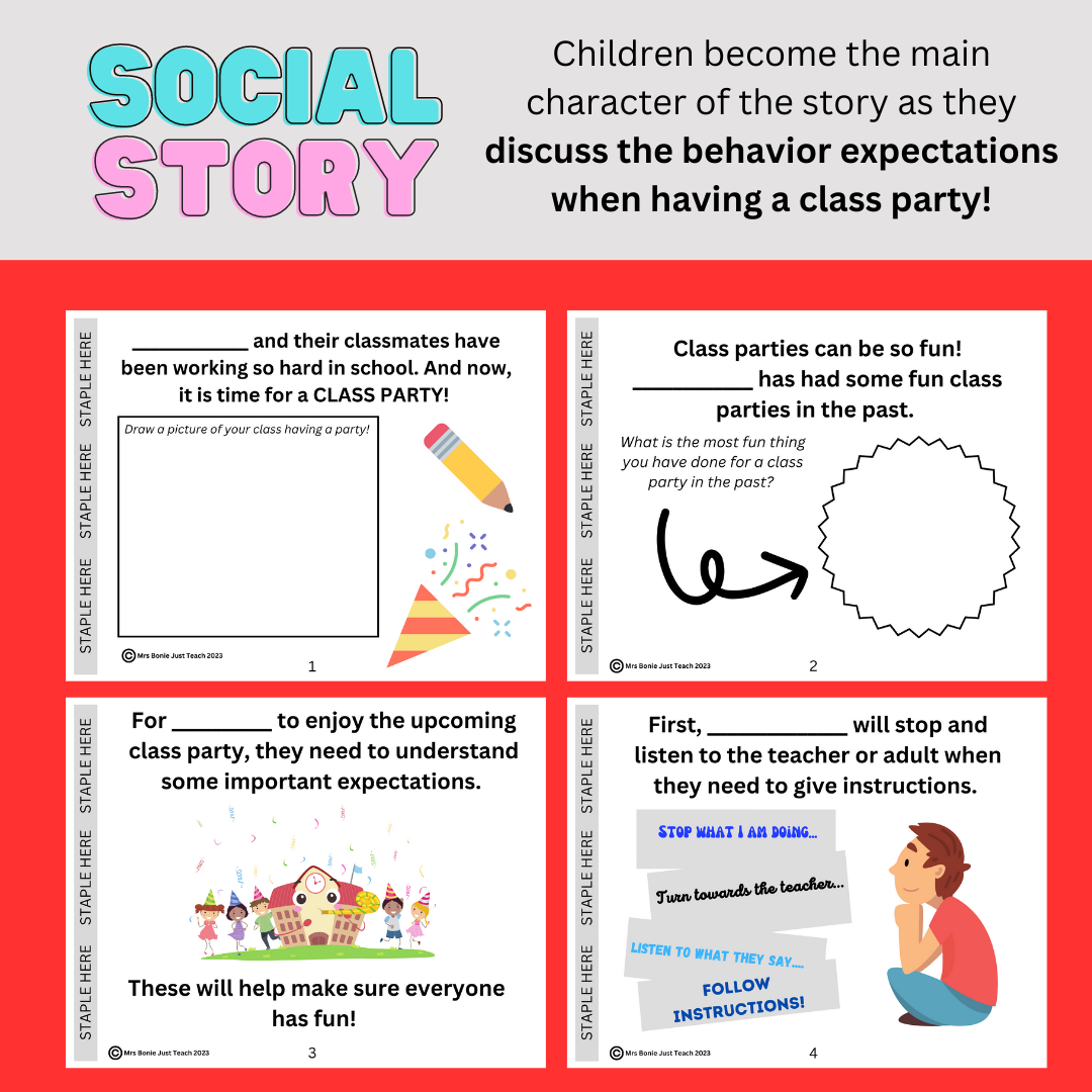Class Party | Setting Behavior Expectations | Interactive Book ...
