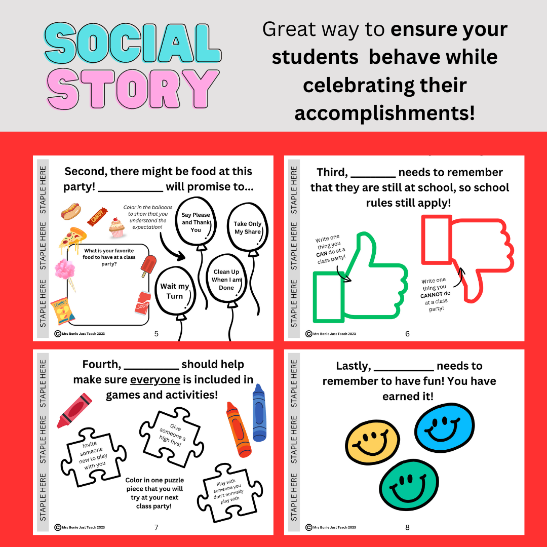 Class Party | Setting Behavior Expectations | Interactive Book ...