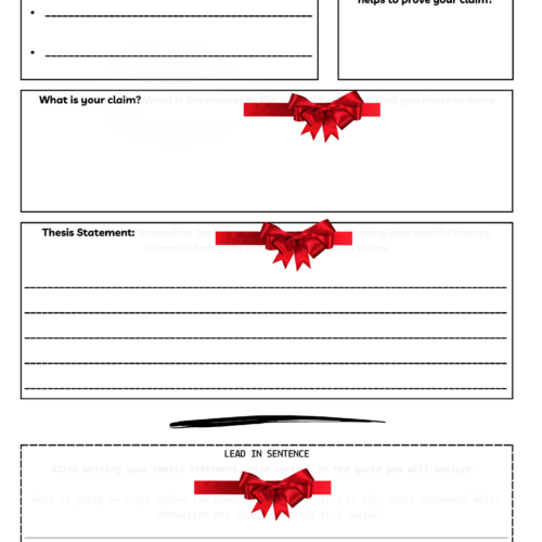 Literary Analysis How To Student Graphic Organizer - Classful
