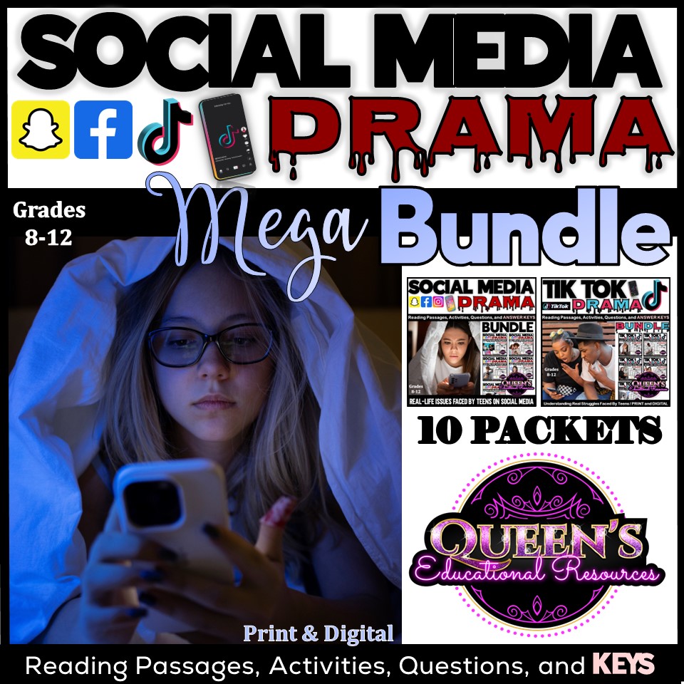 Social Media Reading Passage and Activities | Social Media Worksheets ...