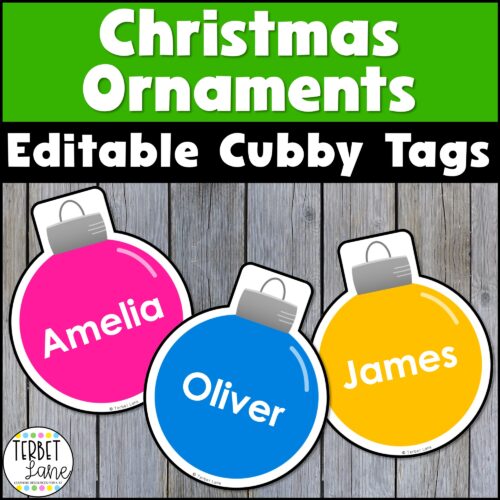 Editable Christmas Ornament Cubby Tags | Locker Labels - Classful