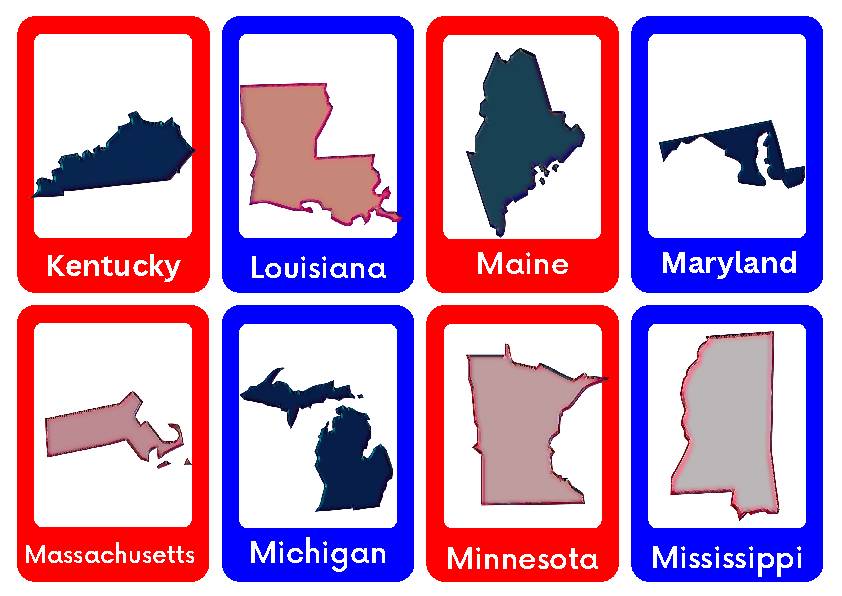 US States and Capitals Flash Cards-Great for learning geography - Classful