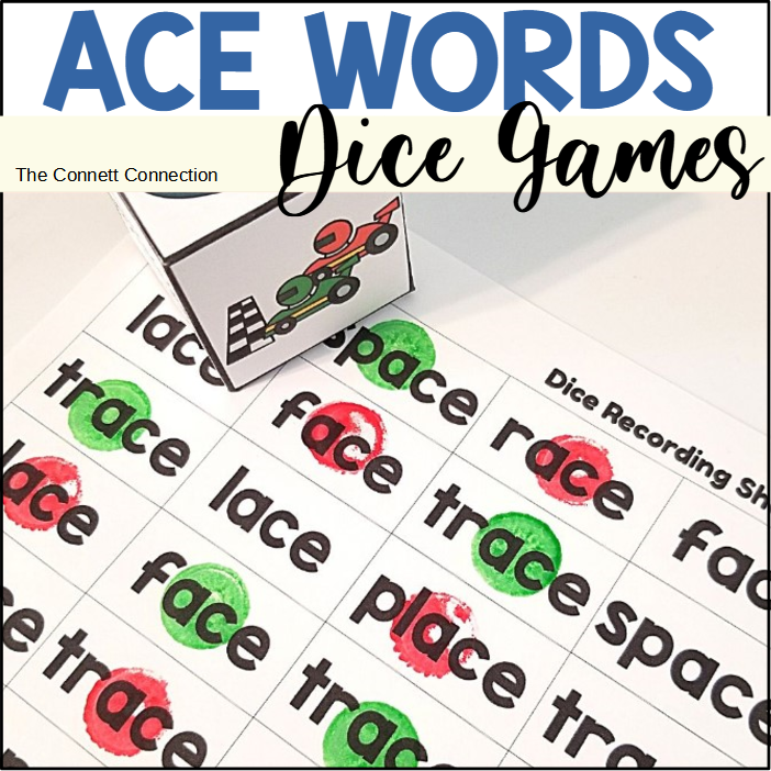 ACE Word Dice Games - A CVCe Phonics Activity - Classful