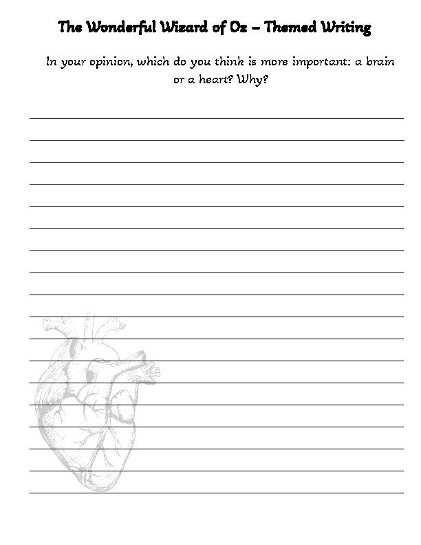 The Wonderful Wizard of Oz Writing Prompts - Classful