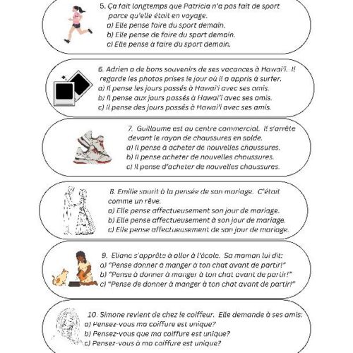 The verb PENSER - Classful