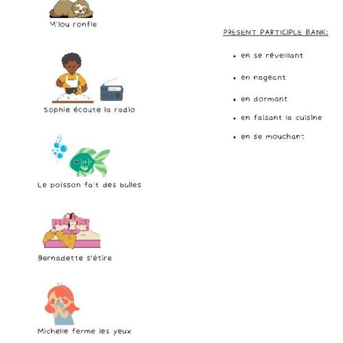 The present participle - worksheet - exercises - Classful