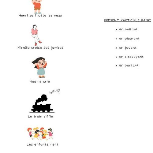 The present participle - worksheet - exercises - Classful
