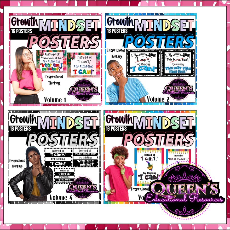 Growth Mindset Posters | Positive Affirmation Posters | Bulletin Boards ...
