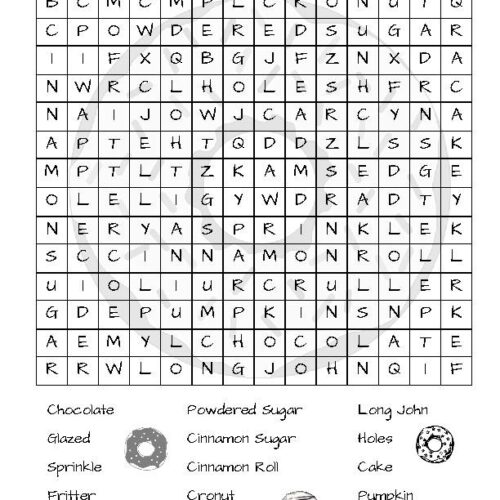 National Donut Day Word Search - Classful