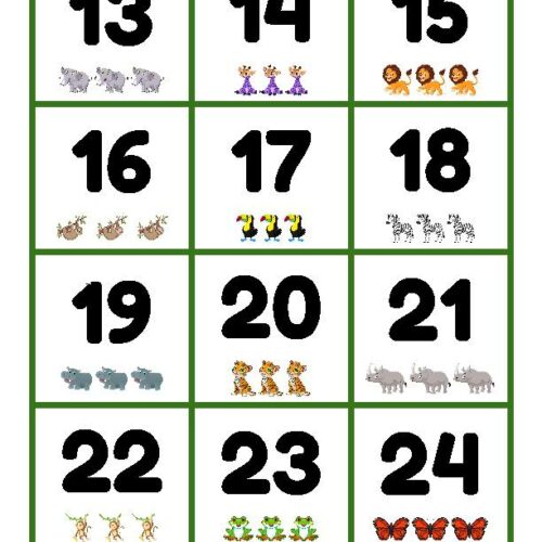 Jungle Themed Calendar Numbers - Classful