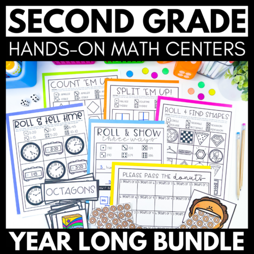 2nd Grade Math Centers - Games, Worksheets, Centers - Year Long Bundle ...