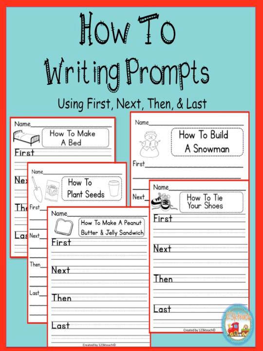 How To Writing Prompts ~Procedural Writing- Kindergarten, 1st, 2nd ...