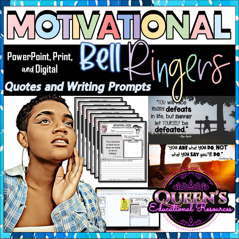 Bell Ringers- Motivational Quotes and Prompts for Growth Mindset - Classful