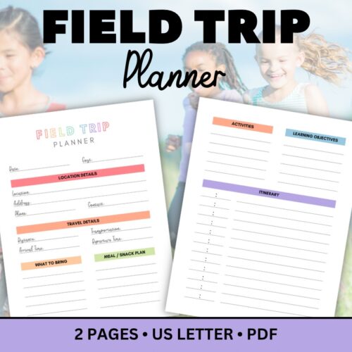 Field Trip Planner Printable, PDF Plan for Field Trip, Teacher Planner ...