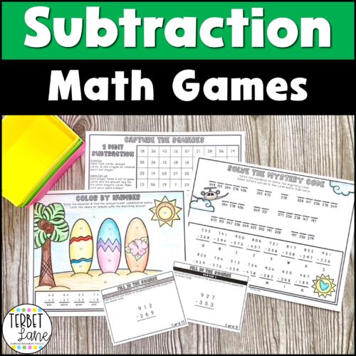 2 and 3 Digit Subtraction with Regrouping Games and Activities - Classful
