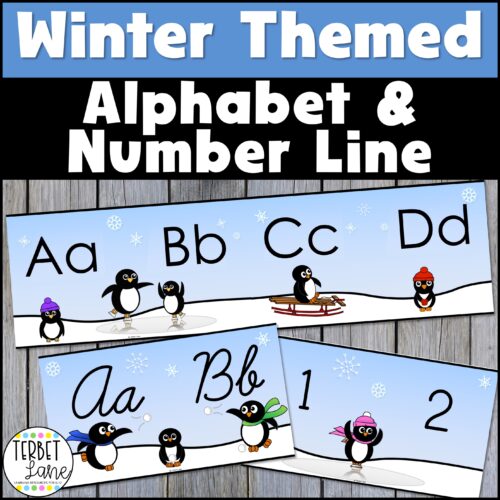 Winter Themed Alphabet Line Cards - Classful