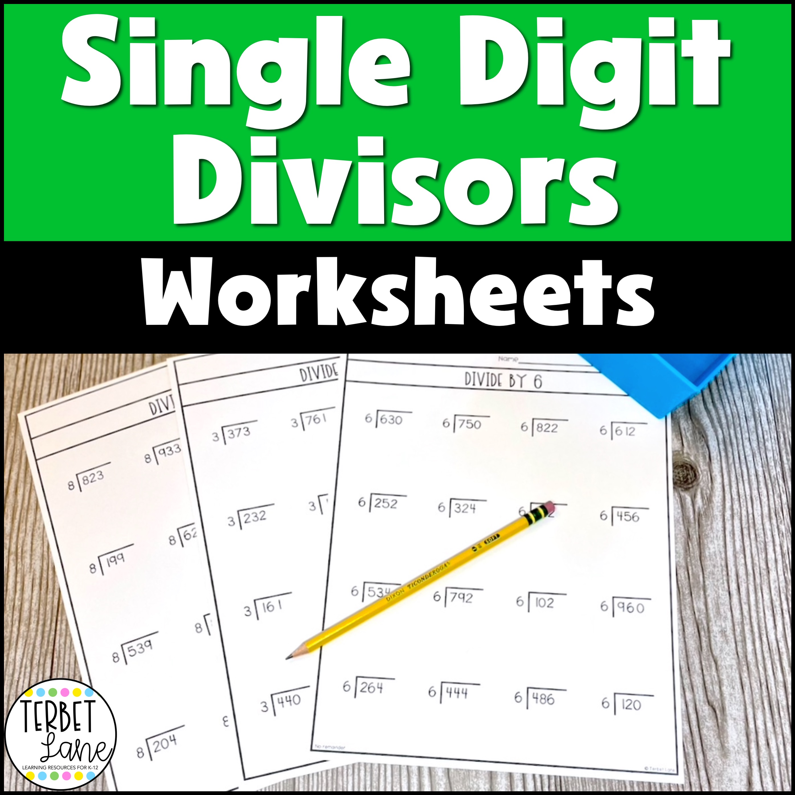 Single Digit Divisor Division With and Without Remainders Worksheets ...