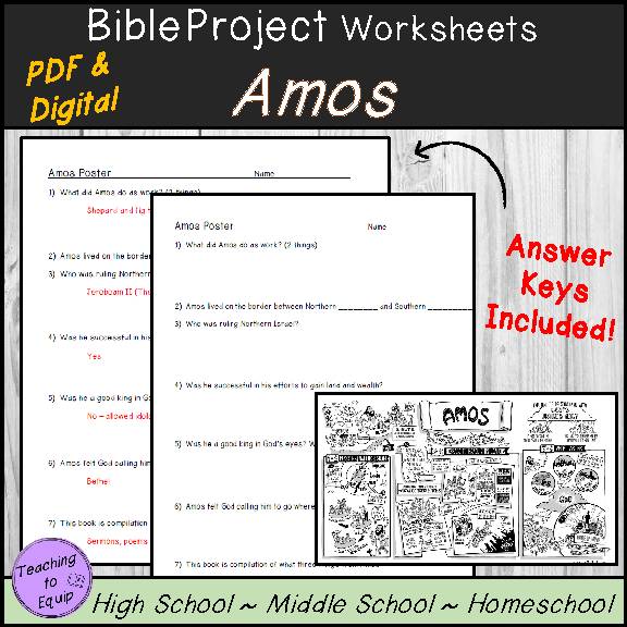 Summary of book of Amos Bible Overview Activity - Classful