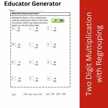 Multiplication Riddle with 2 digits - Classful