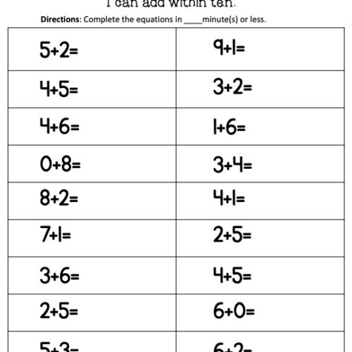 Mad Minutes Bundle- Addition, Subtraction, Kindergarten, First Grade ...