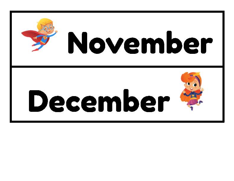 Superhero Calendar Set - Classful