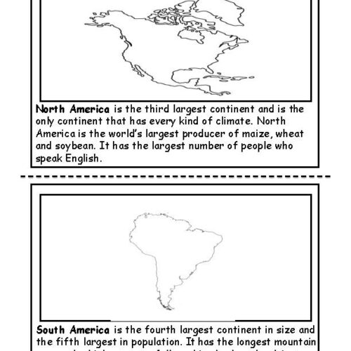 Continents and Oceans Mini Booklet and Worksheets - Classful