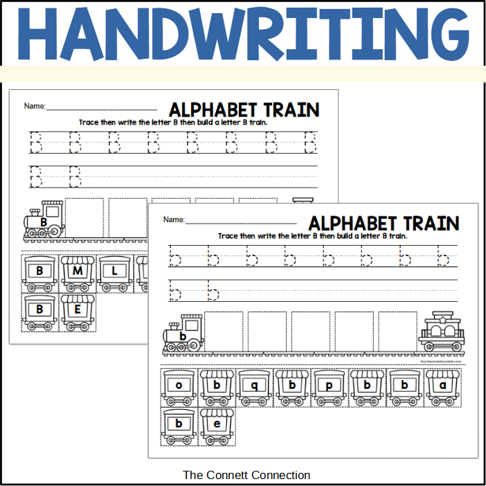 Letter B Train Worksheets and Hands On Centers - Classful