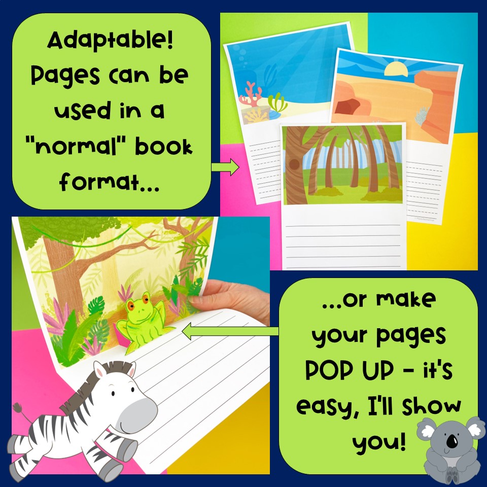 Animal Research Project with Habitat Diorama Pop Up Report - Classful