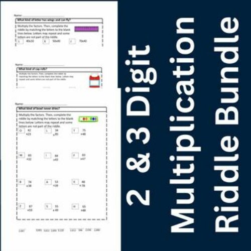 Multiplication Riddle Bundle for 3rd and 4th grade - Classful