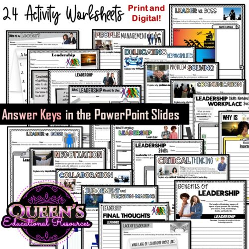 Leadership PowerPoint and Activities | Leadership Worksheets ...