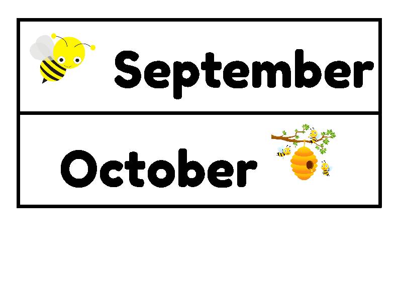 Bumblebee Themed Calendar Set - Classful