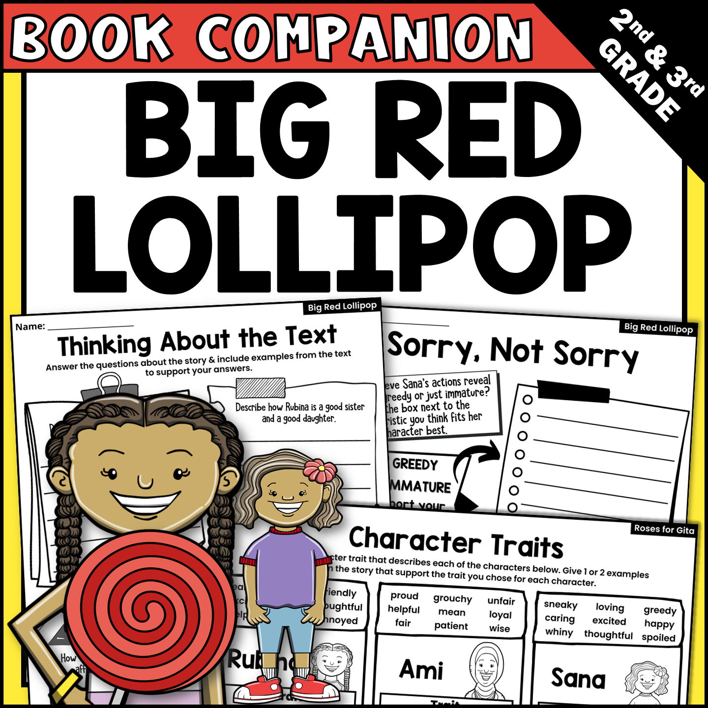 Big Red Lollipop Read Aloud Book Companion Activities for IRA - Classful
