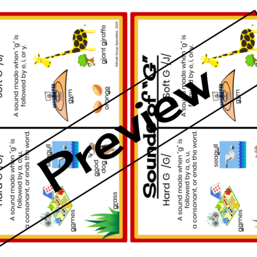 Phonics Anchor Chart - Hard and Soft G - Classful