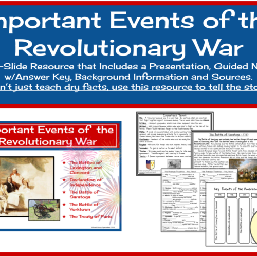Important Events of the Revolutionary War - A PPT Lesson - Classful