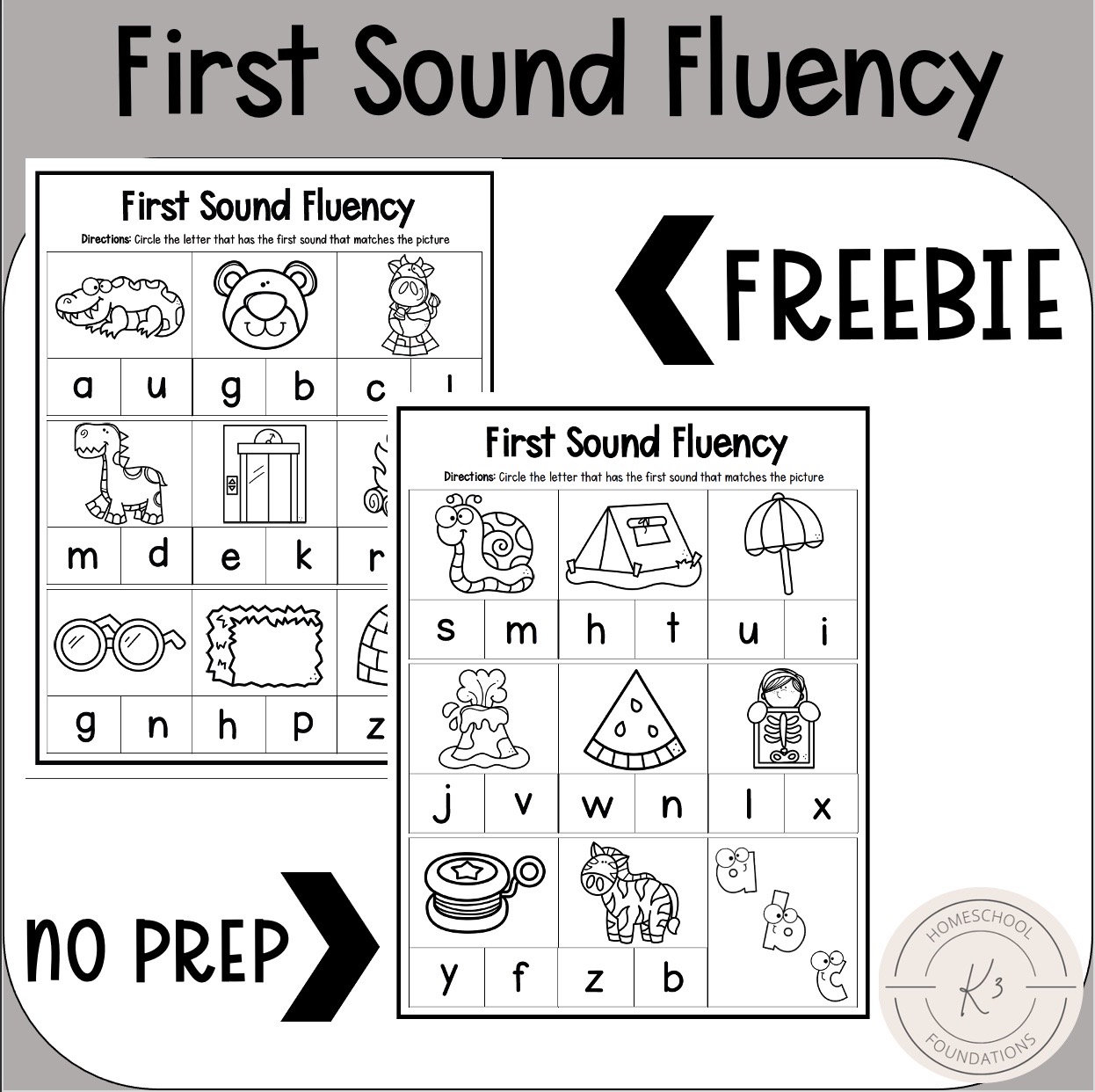 First Sound Fluency Freebie - Classful