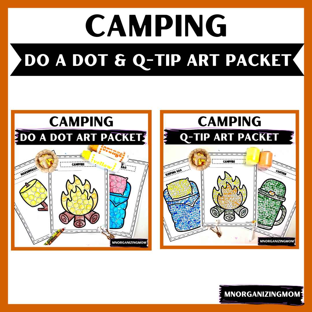 Camping Do A Dot and Q-Tip Art Packet - Classful