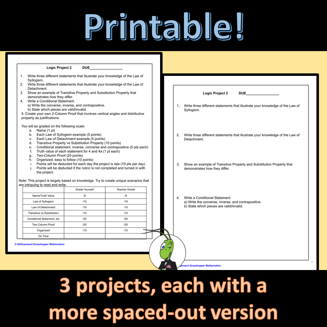 Geometry Logic Project Printable PDF Version | Choice Project - Classful