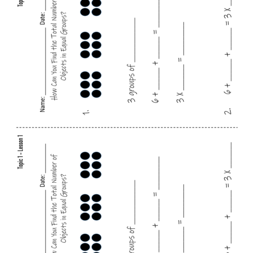 Envision/Savvas Math 2020 **PRINT & GO** Grade 3, Topic 1 Exit Tickets ...