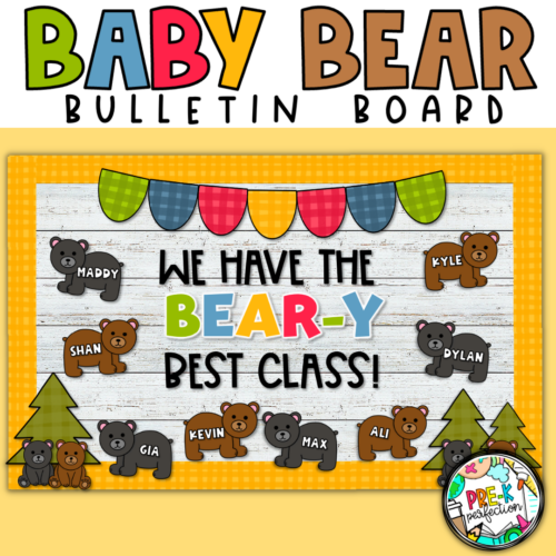 Brown Bear Bulletin Board | Bear-y Best Class Bulletin Board Kit | Baby ...