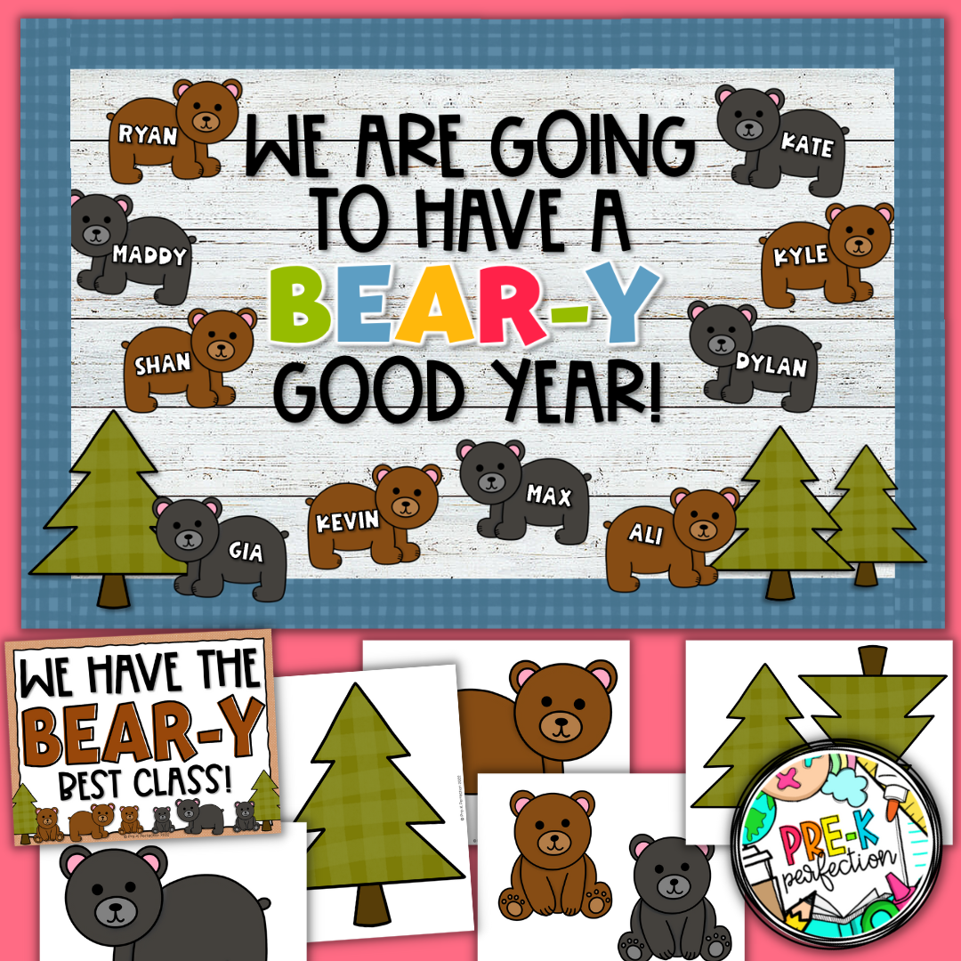 Brown Bear Bulletin Board | Bear-y Best Class Bulletin Board Kit | Baby ...