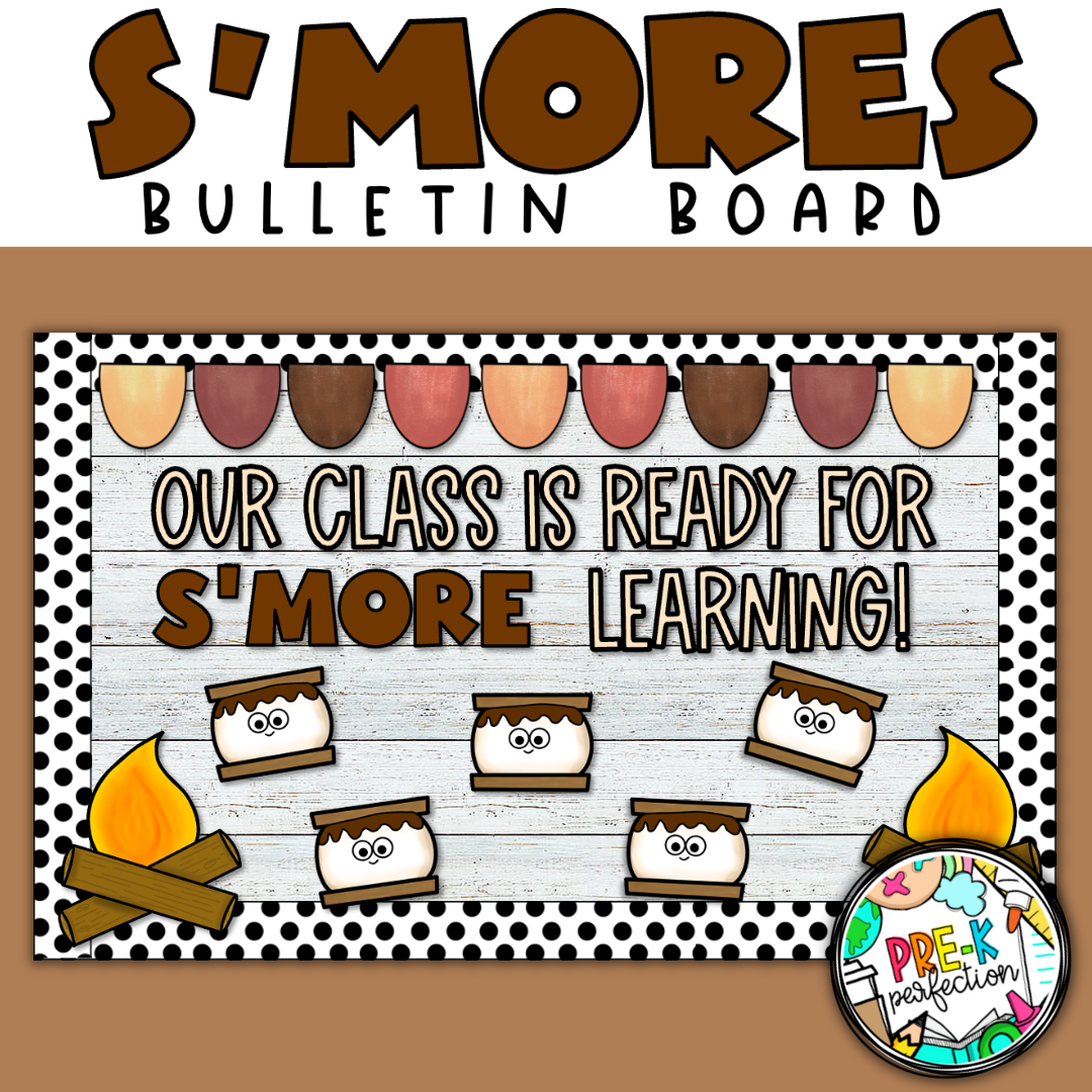 S'mores Campfire Bulletin Board | S'more Learning | Camping Decor ...
