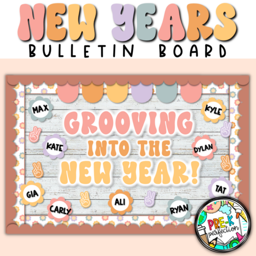 Grooving Into the New year Bulletin Board | New Years Classroom Decor ...