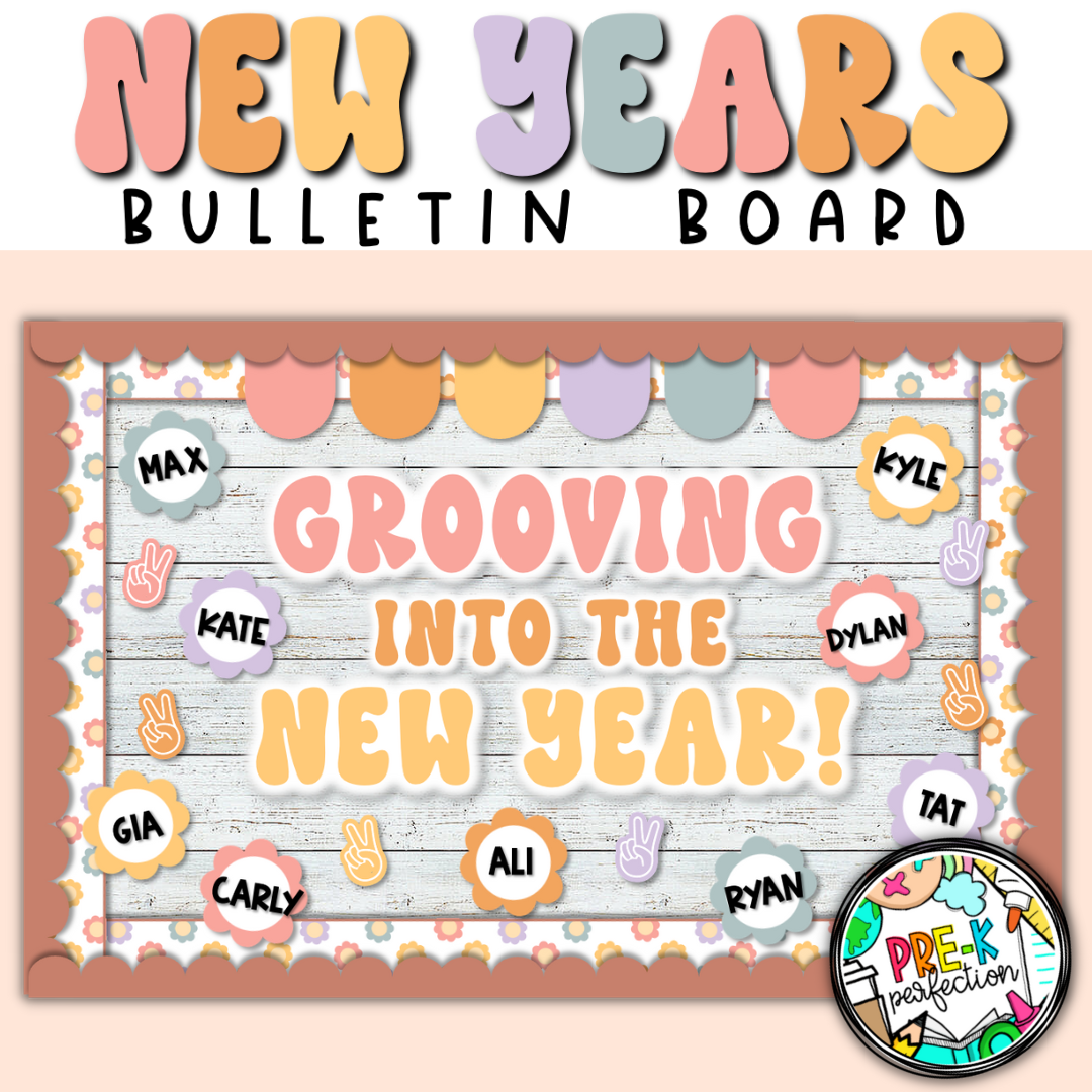 Grooving Into the New year Bulletin Board | New Years Classroom Decor ...