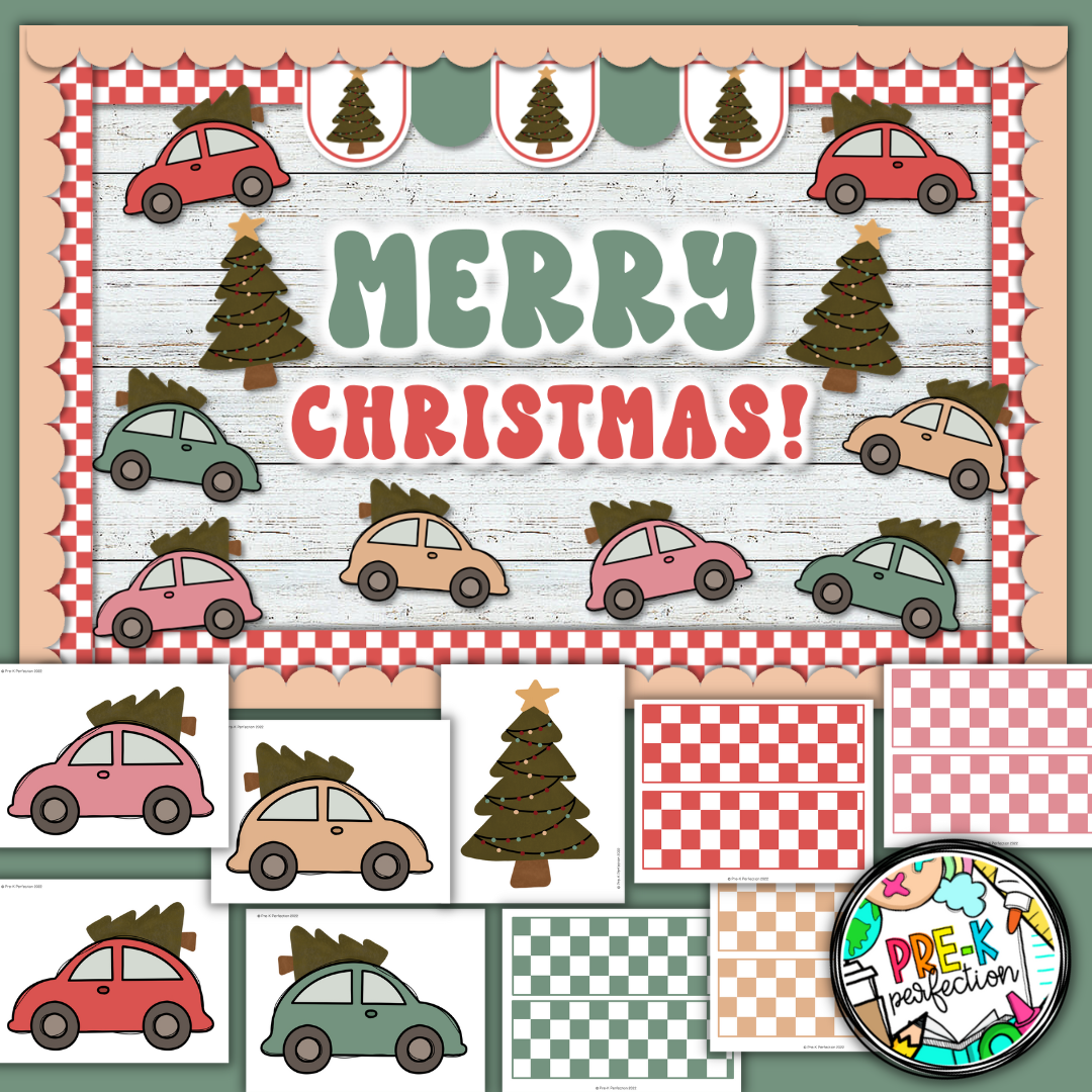 Retro Christmas Bulletin Board | Winter Bulletin Board | Jingle all the ...
