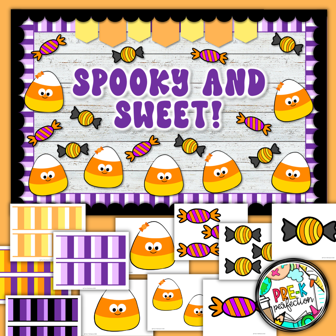 Candy Corn Cuties Bulletin Board | Retro Halloween | Halloween Bulletin ...