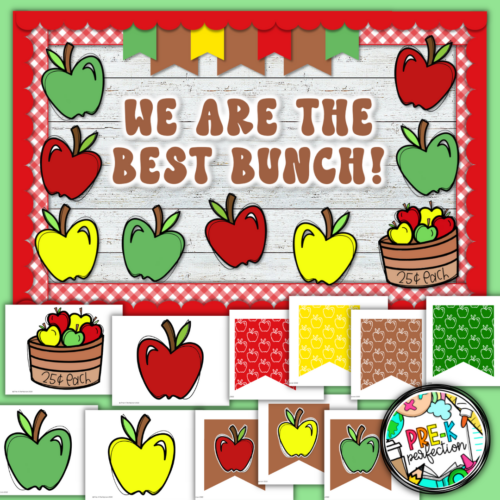 Fall Apple Bulletin Board | Sweet to the Core | Retro Apples - Classful